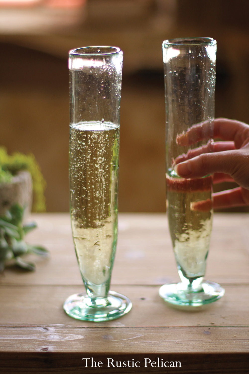 FREE SHIPPING - Rustic Glassware, Rustic Table Decor, Modern Glassware ...