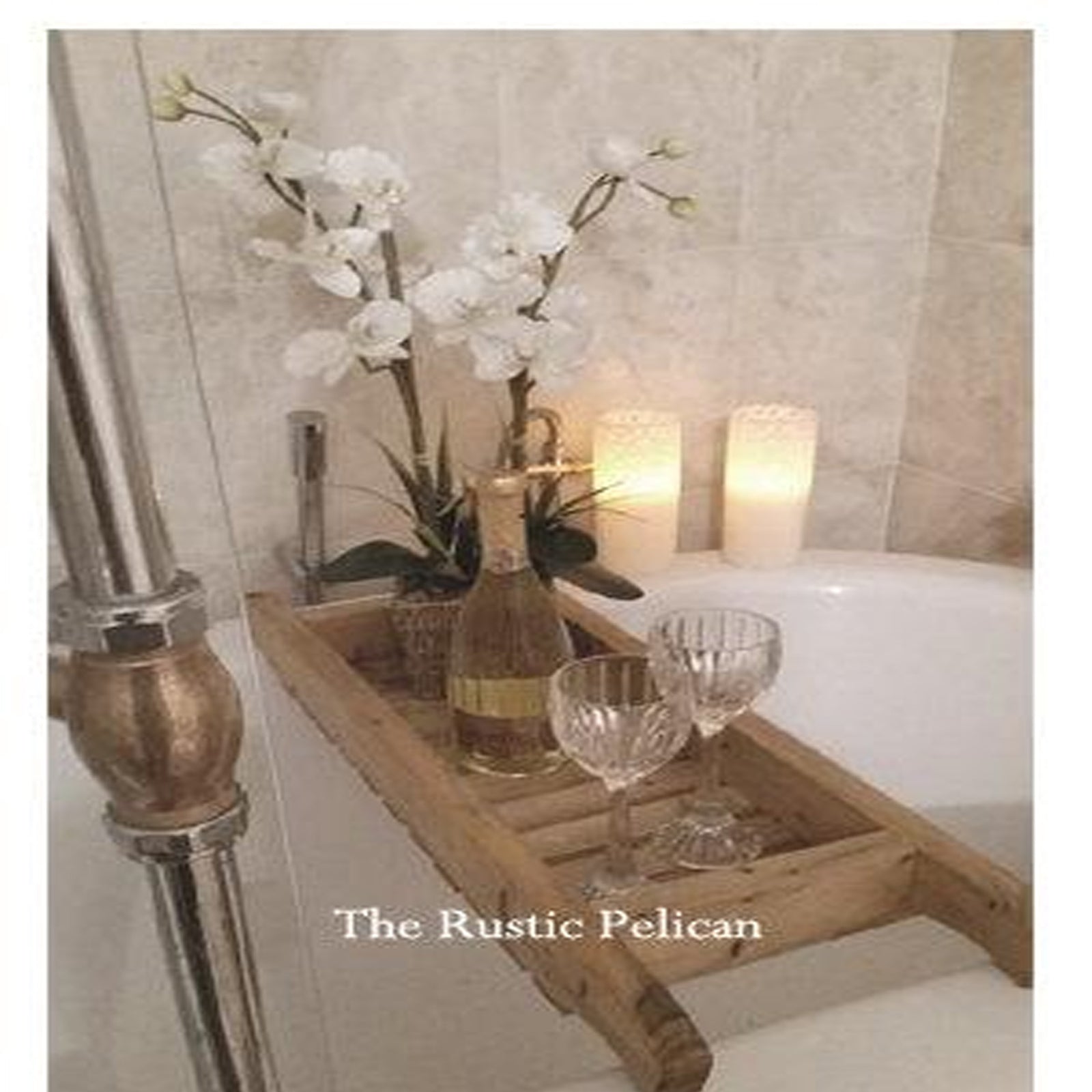 Sale-Modern Rustic Home Decor-Bath Tray-Shower Caddy-Free Shipping ...
