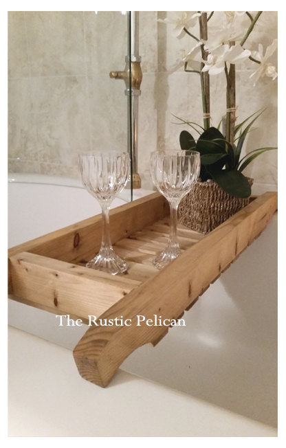 Sale-Modern Rustic Home Decor-Bath Tray-Shower Caddy-Free Shipping ...
