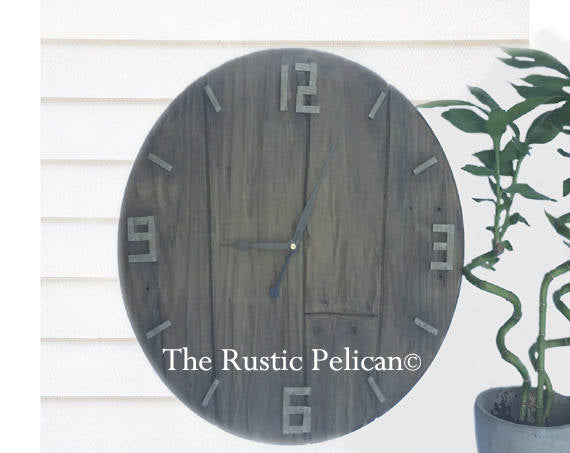 Clocks-Large Clocks-Wall Clocks Clock-Farmhouse-Rustic-Free Shipping ...