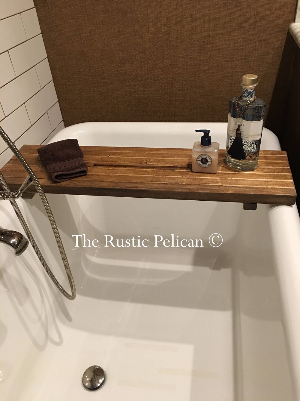 Rustic wooden bath Tray - Spa - The Rustic Pelican