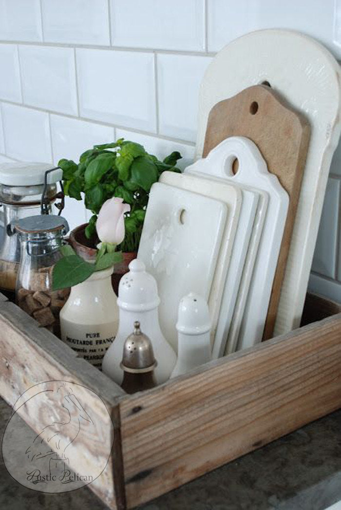 Reclaimed Wood Tray, Farmhouse, Rustic Home Decor, Farmhouse Kitchen ...