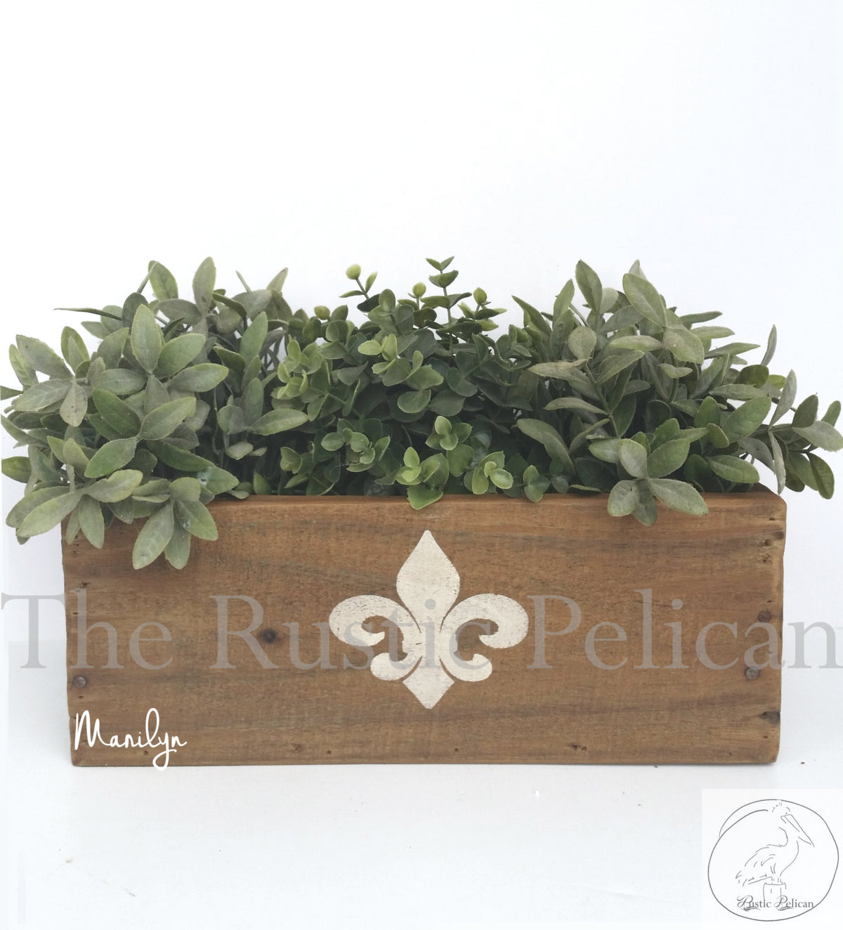Modern Farmhouse Wood Planter Box- Rustic Centerpiece-Free Shipping ...