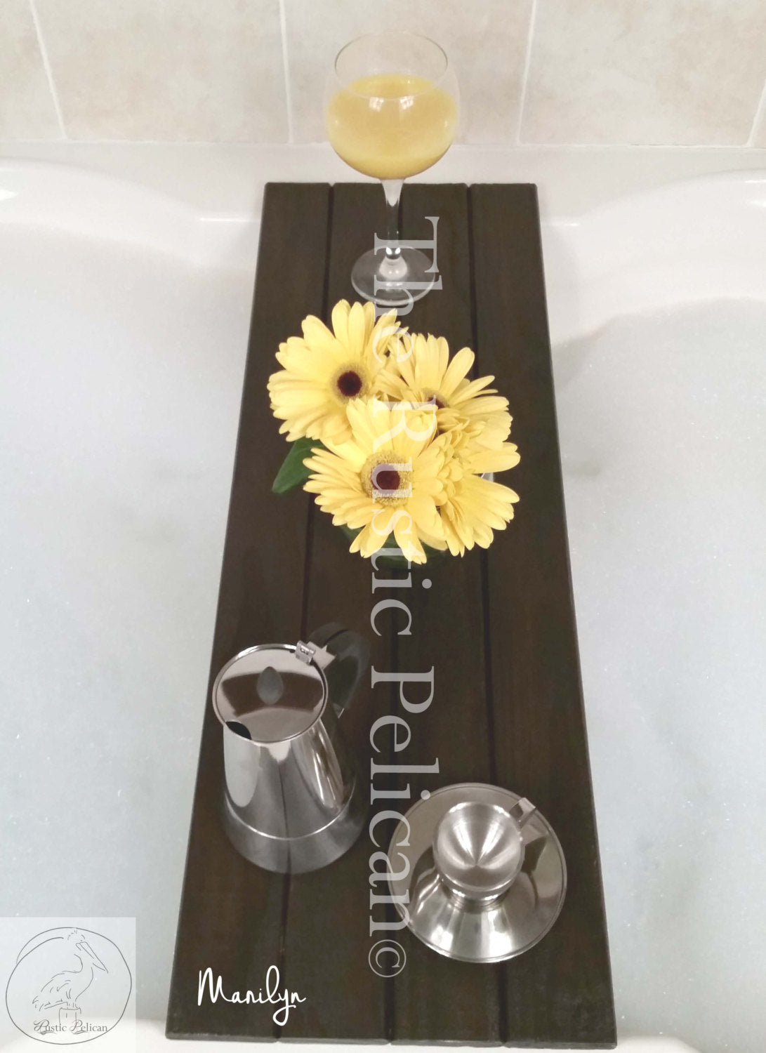 Rustic Bath tray, wood bath caddy - The Rustic Pelican