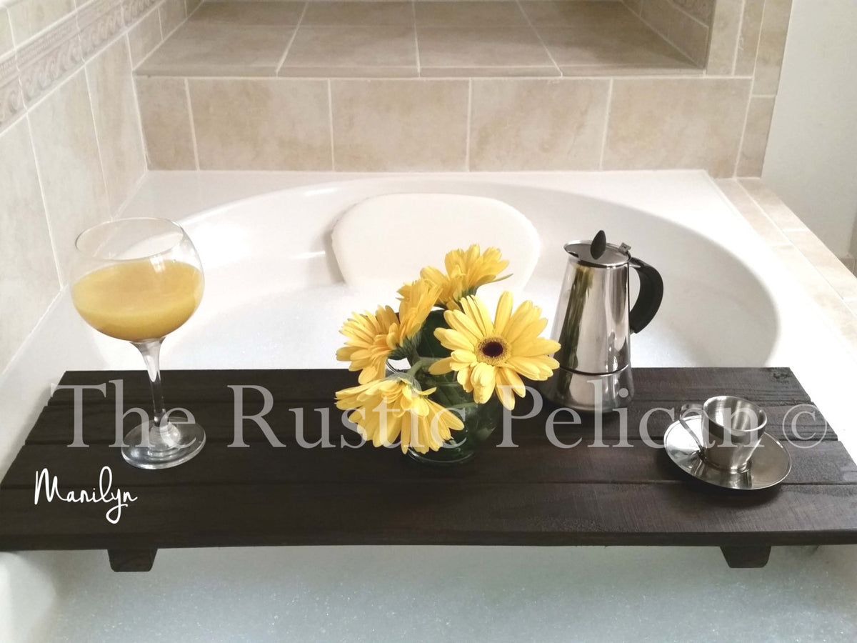 Rustic Bath tray, wood bath caddy - The Rustic Pelican