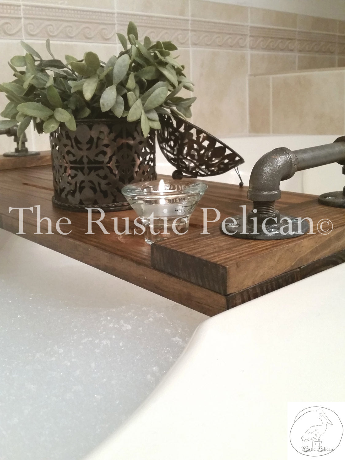 Rustic-Bathtub-Tray-Wood-Bath-Tray-iPad-Tray-Coffee-Table-Tray-Industr ...