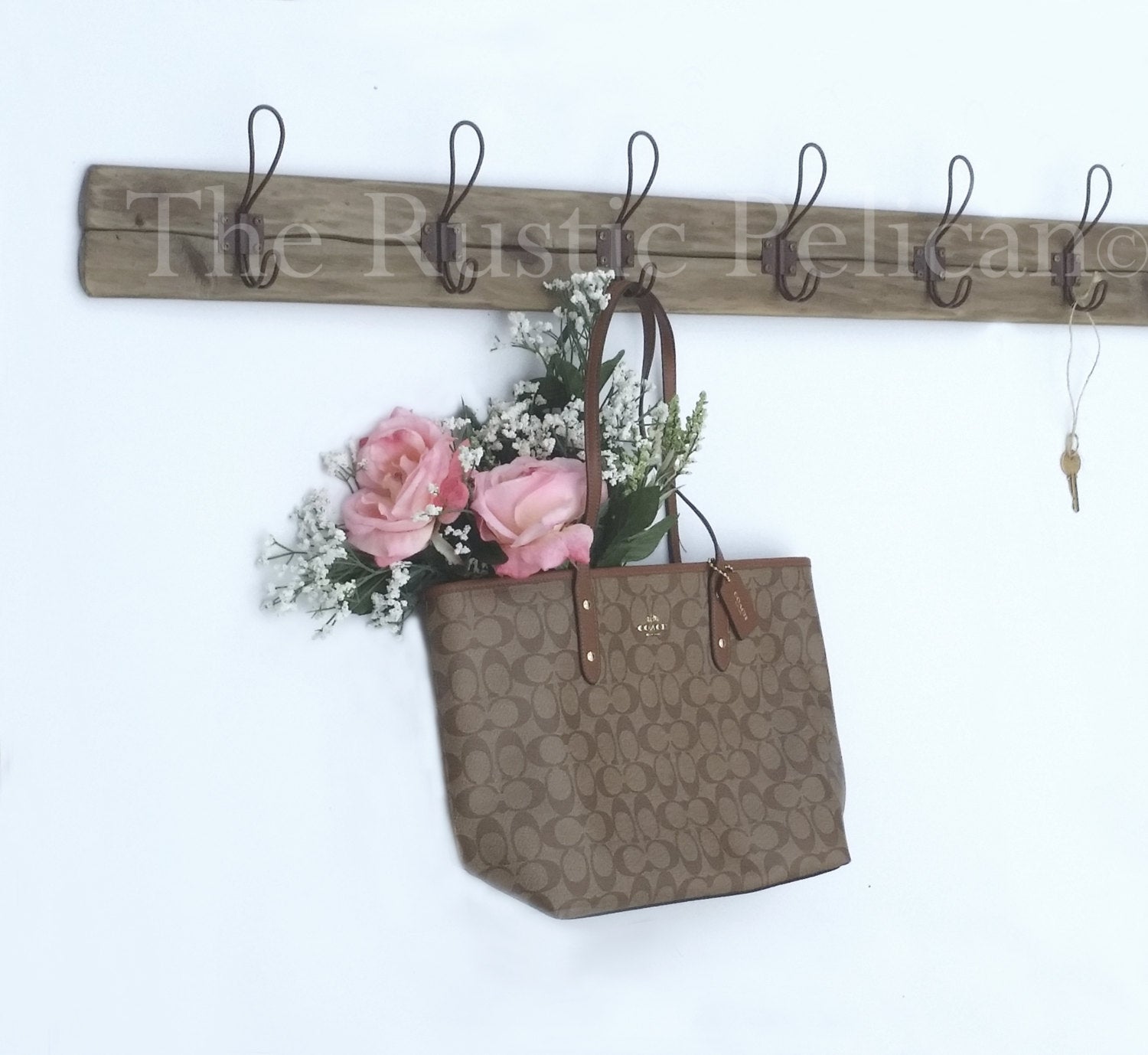 Rustic Reclaimed Wood Coat Rack, 6'Ft., Farmhouse Style Decor, Coat Ha ...